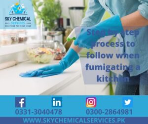 Step by Step Process to follow when fumigating a kitchen?